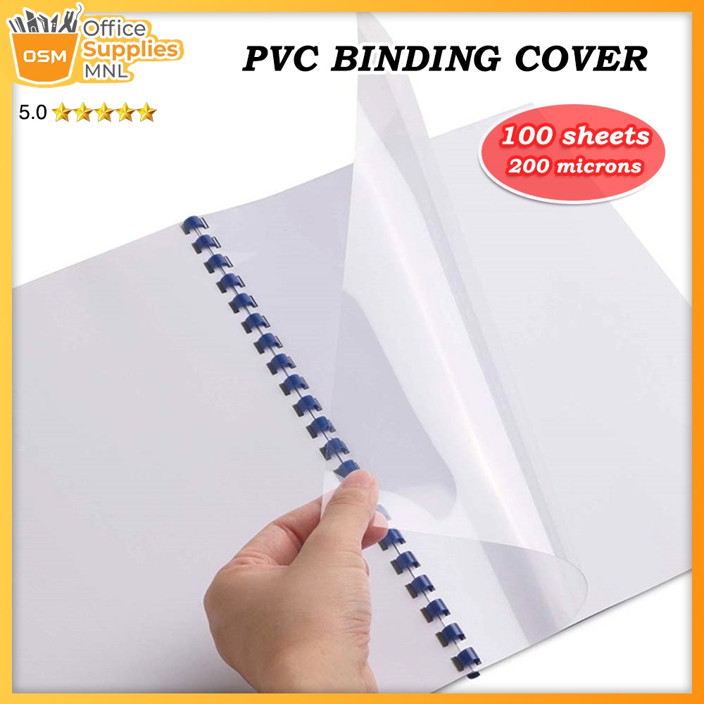 100sheets PVC Binding Cover Clear 200 microns A4 | Short | Legal High ...