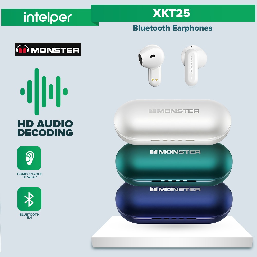 Intelper Monster XKT25 In Ear Gaming Earphone Bluetooth 5.4 Bass Stereo ...