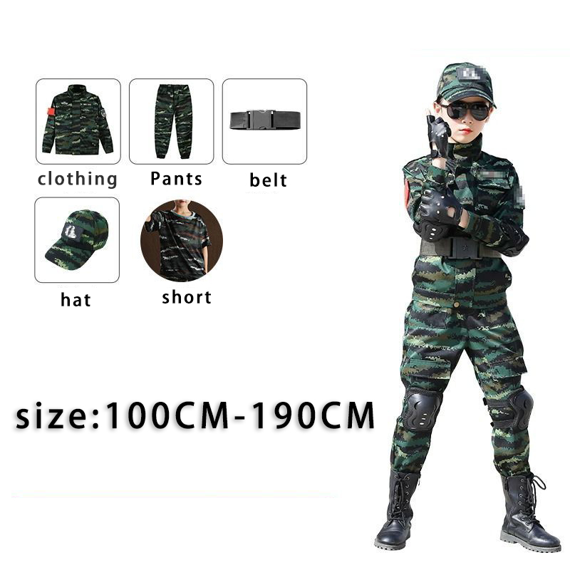 Army costume for kids Children's Camouflage Clothing cosplay Unisex 4 ...