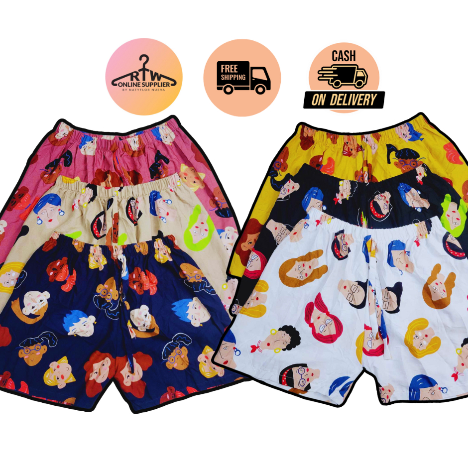 RTW JMF BKK Challis Shorts Abstract Boho for Women's Casual Basic Short ...