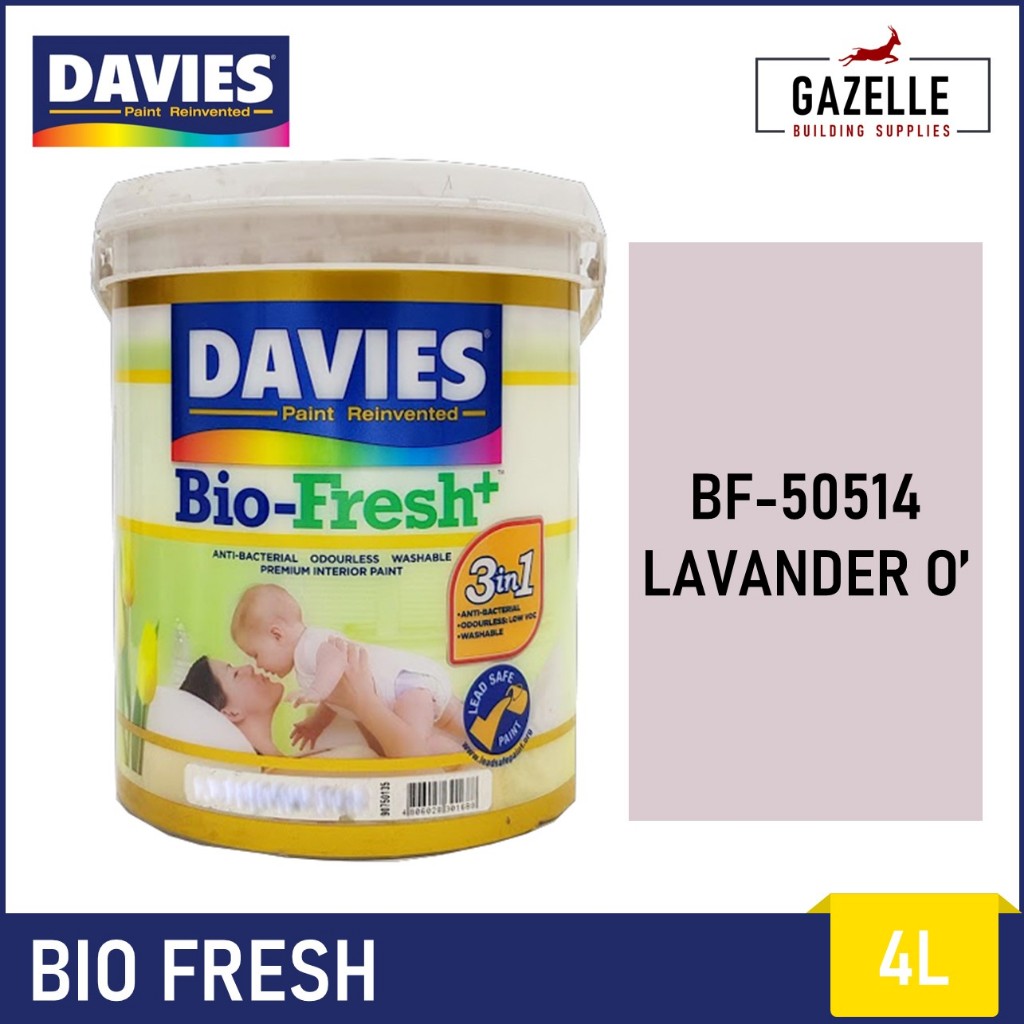 Davies Bio Fresh Anti-Bacterial , Odorless and Washable Paint Lavander ...