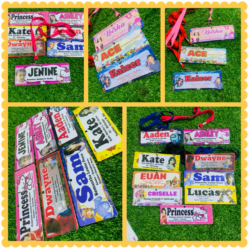 NAMETAG CUSTOMIZED With FREE LACE pvc and laminated | Shopee Philippines