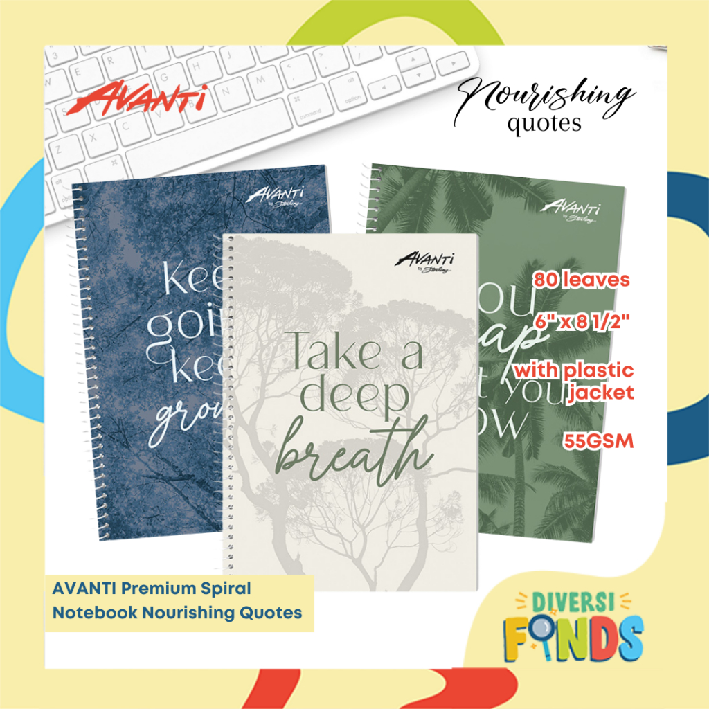 SALE!!! Avanti NOURISHING QUOTES Spiral Notebook Thicker Paper W ...