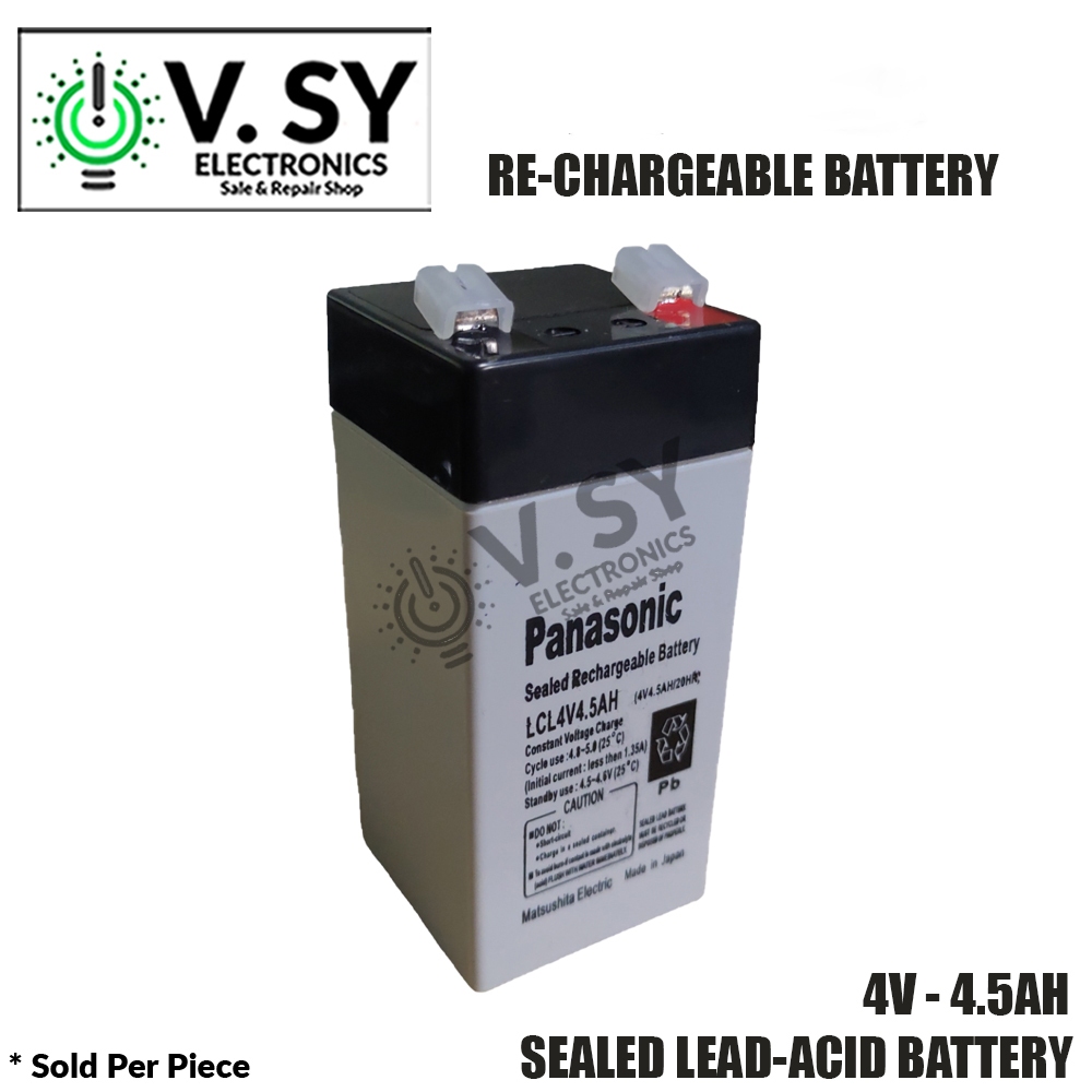 Re-Chargeable Battery 4v 4.5AH Sealed Lead-Acid Battery | Shopee ...