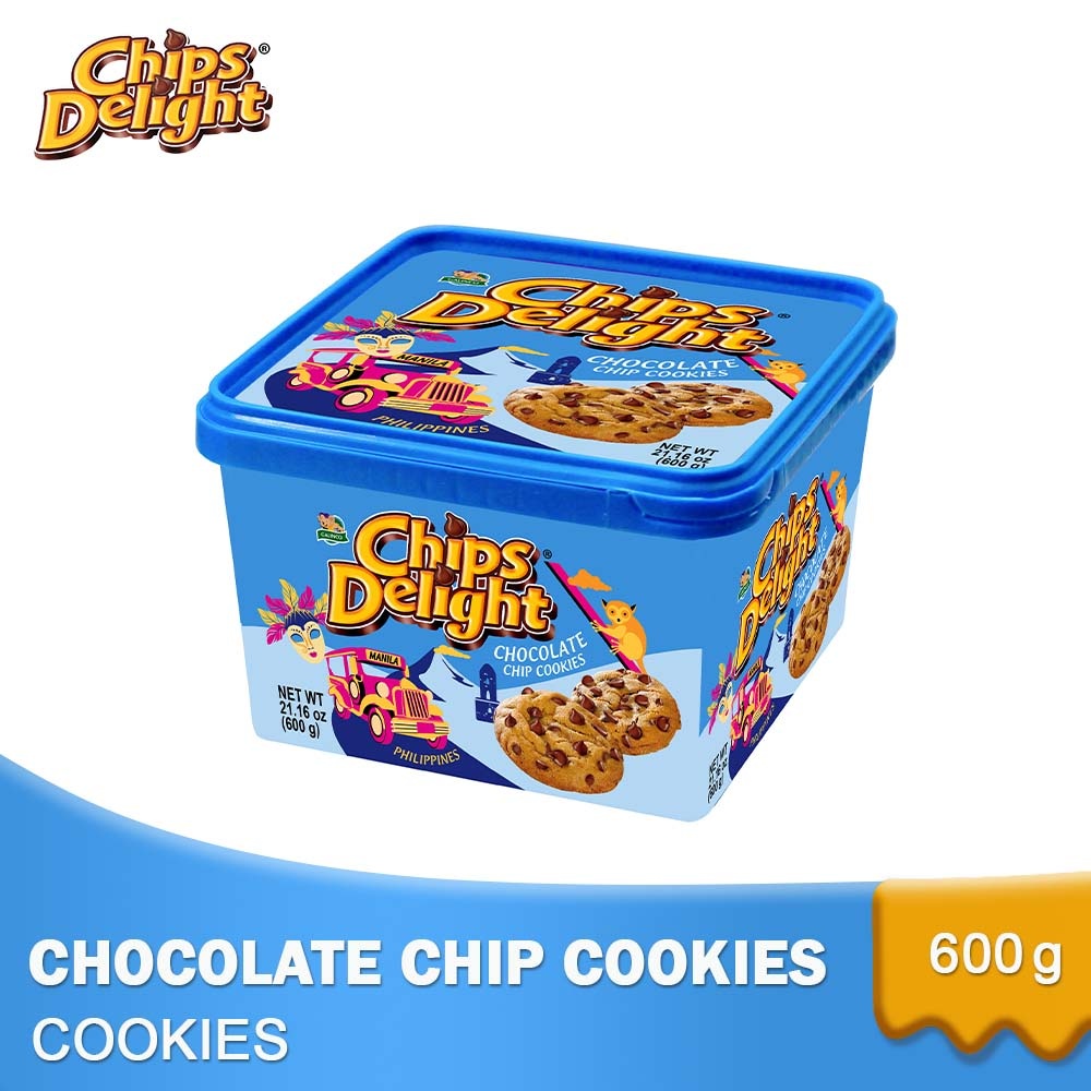 Chips Delight Chocolate Chip Cookies Tub 600g | Shopee Philippines