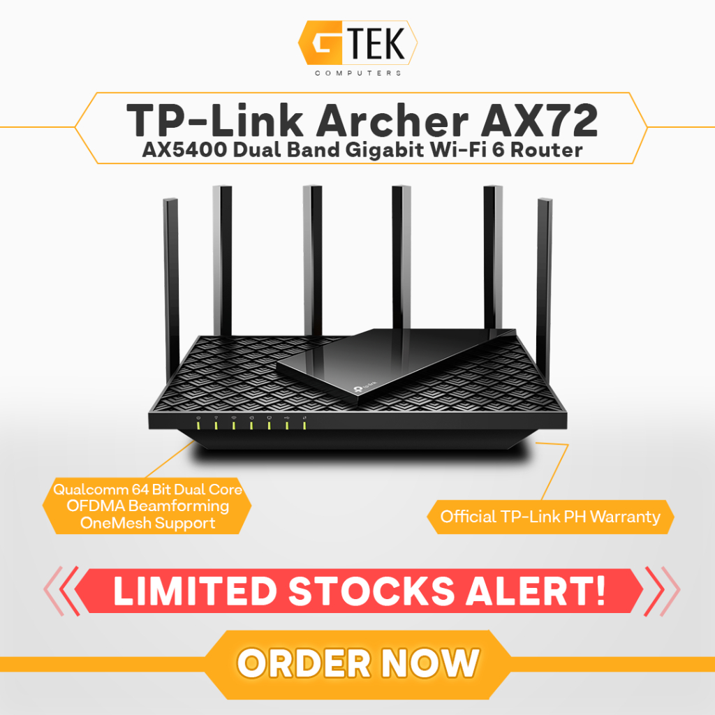 TP-Link Archer AX72 AX5400 Dual-Band Gigabit Wi-Fi 6 Router | Shopee ...