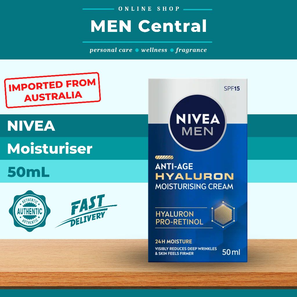 Nivea Men Anti-Age Face Moisturiser with Hyaluron (50mL) | Shopee Philippines