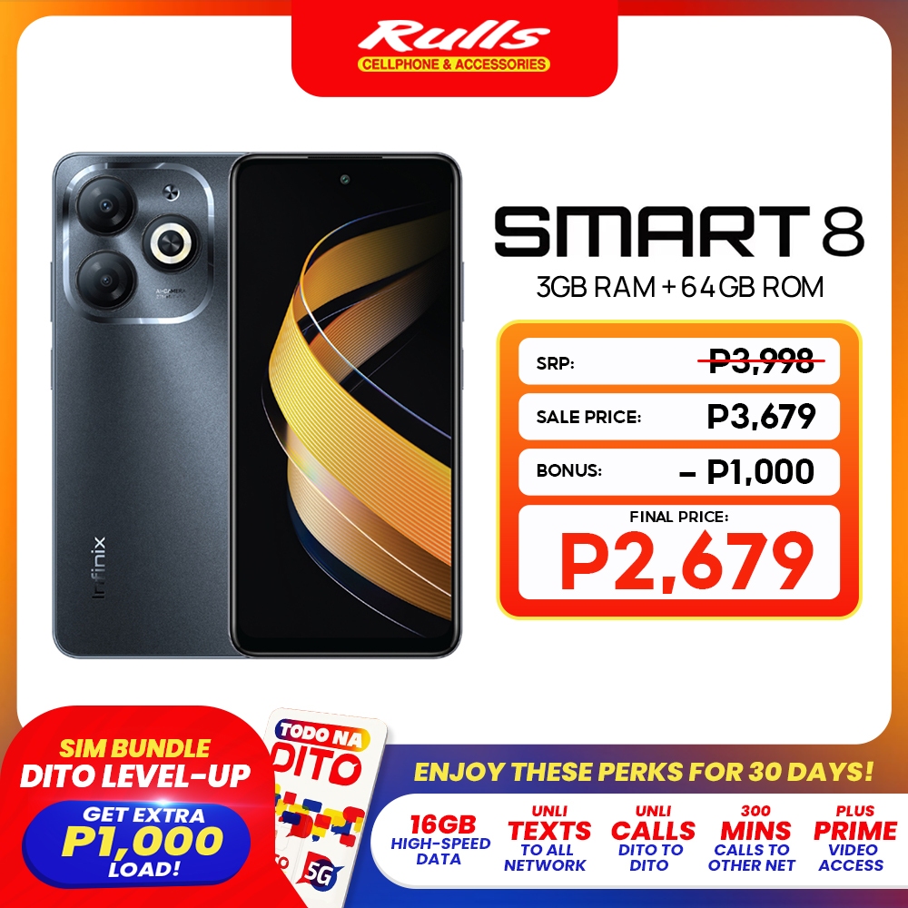Infinix Smart 8 Smartphone | 3GB+64GB | T606 Processor | 6.6" 90hz ...