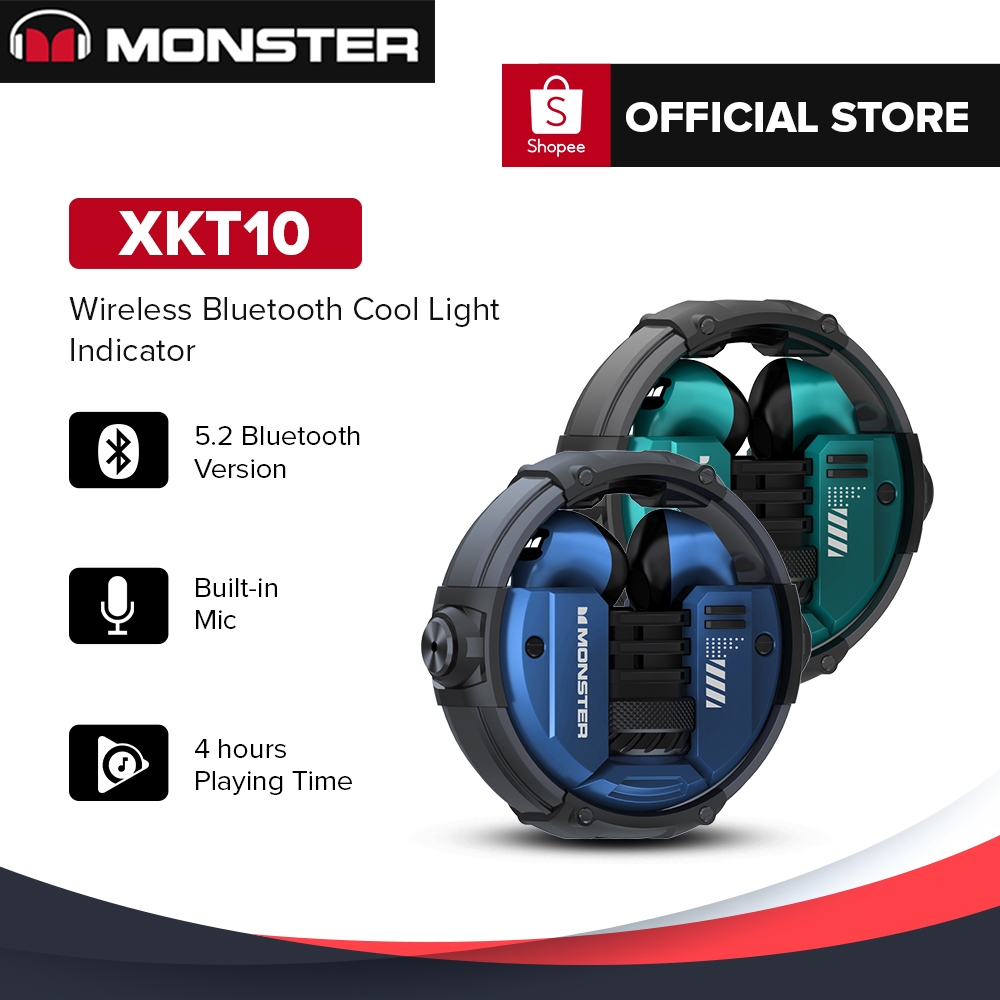 Monster XKT10 TWS Earphones Bluetooth Wireless Headphones Gaming ...