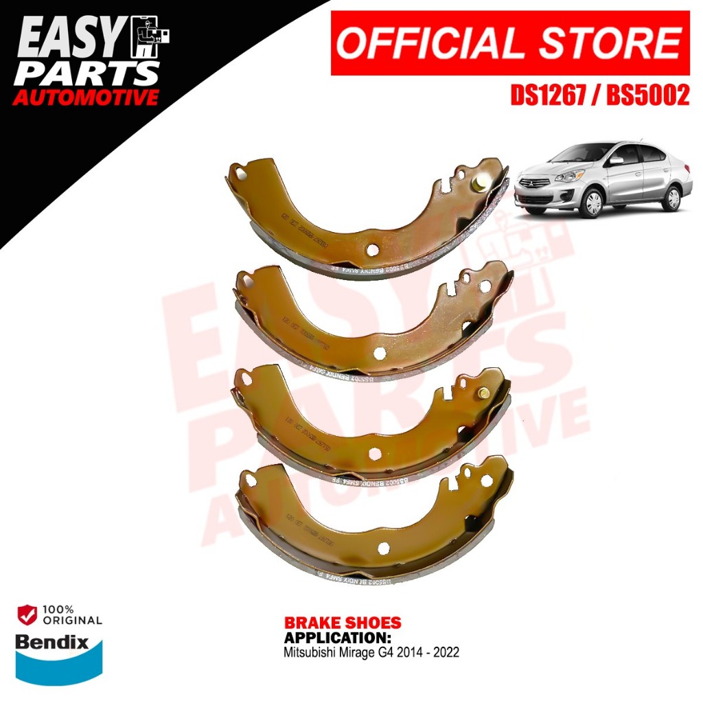 Bendix Brake Shoes DS-1267 / BS-5002 Mitsubishi Mirage G4 Sedan ...