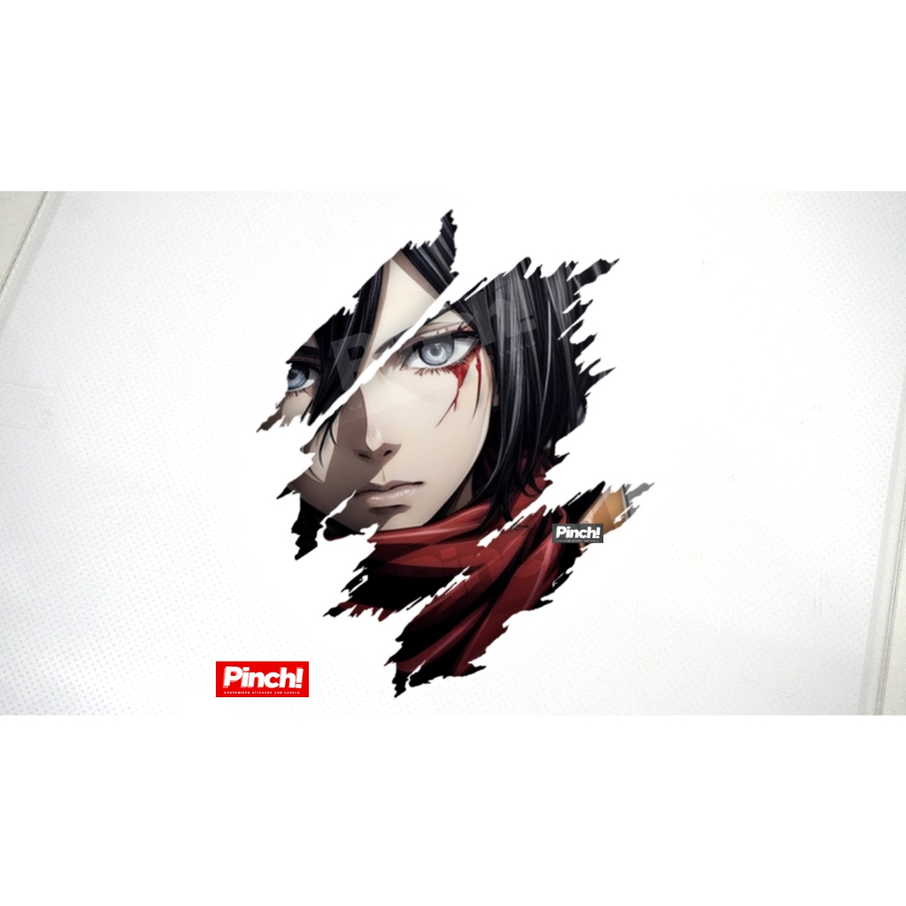 Pinch - Attack On Titan AOT Grunge Cut Sticker - Mikasa | Shopee ...