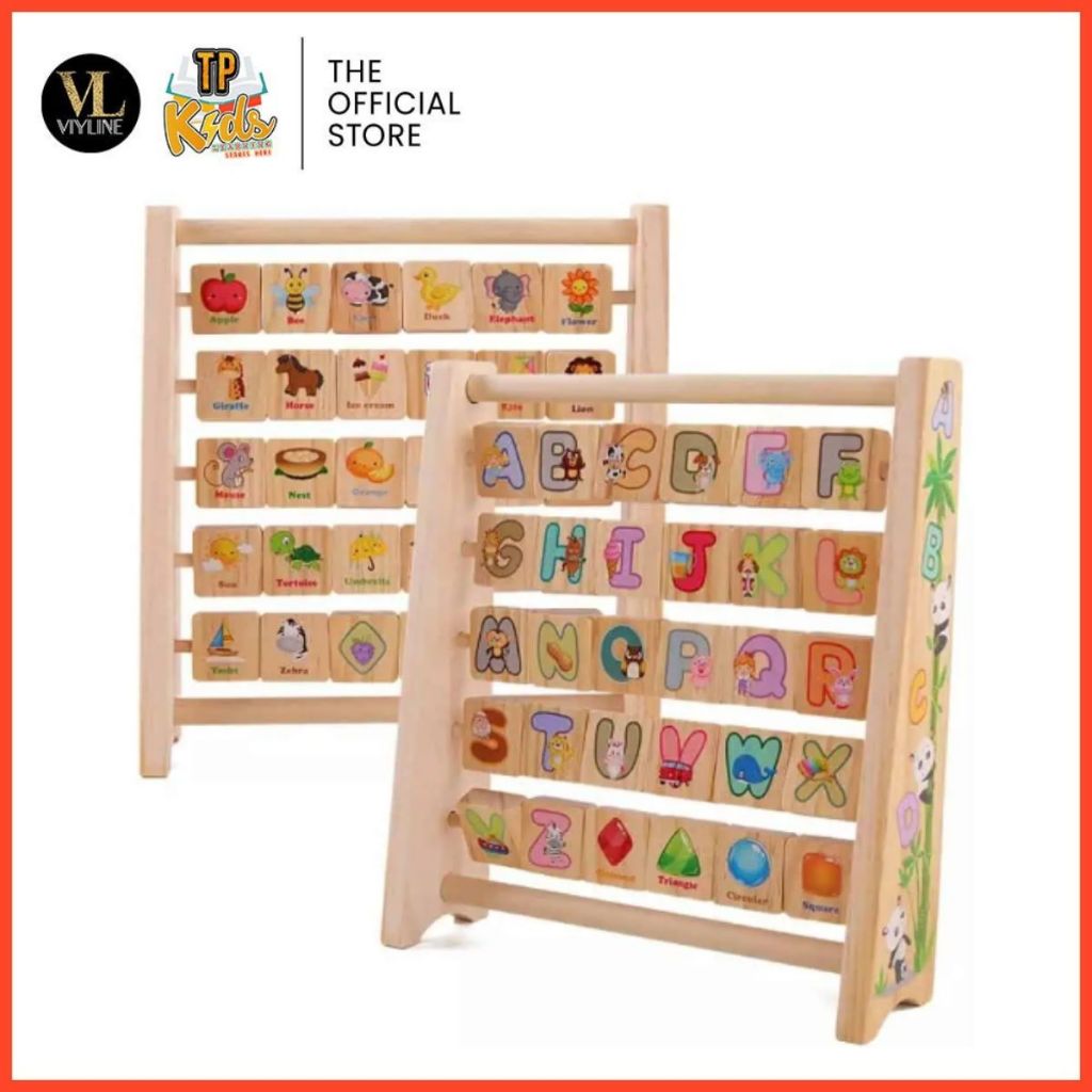 English Letter Alphabetical Wooden Flip Frame | Shopee Philippines
