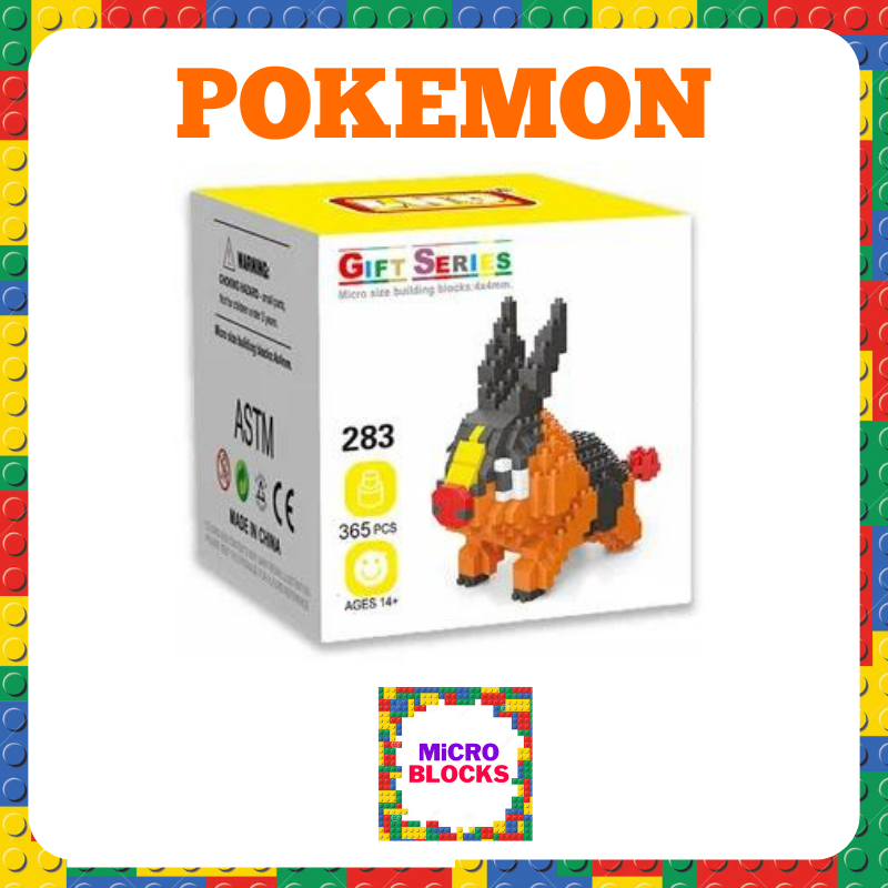 Pokemon Micro Blocks - Tepig - Pokemon Collection - Toys for Kids ...