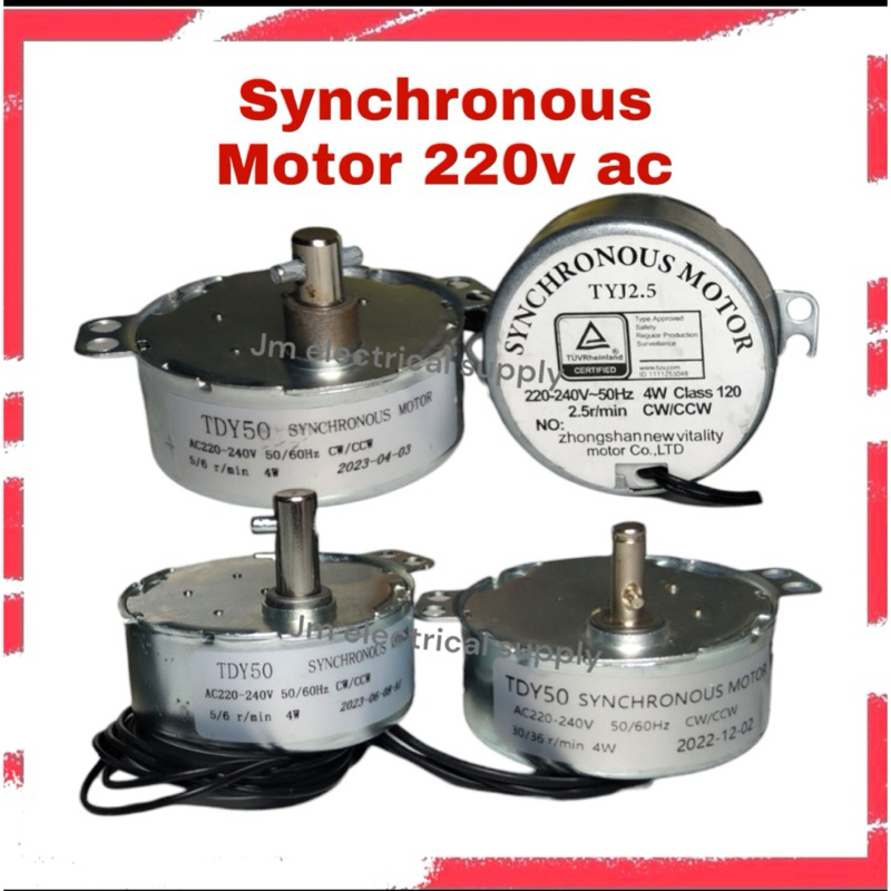 SYNCHRONOUS MOTOR 5/6r/min-30/36 RPM-Microwave synchronous | Shopee ...