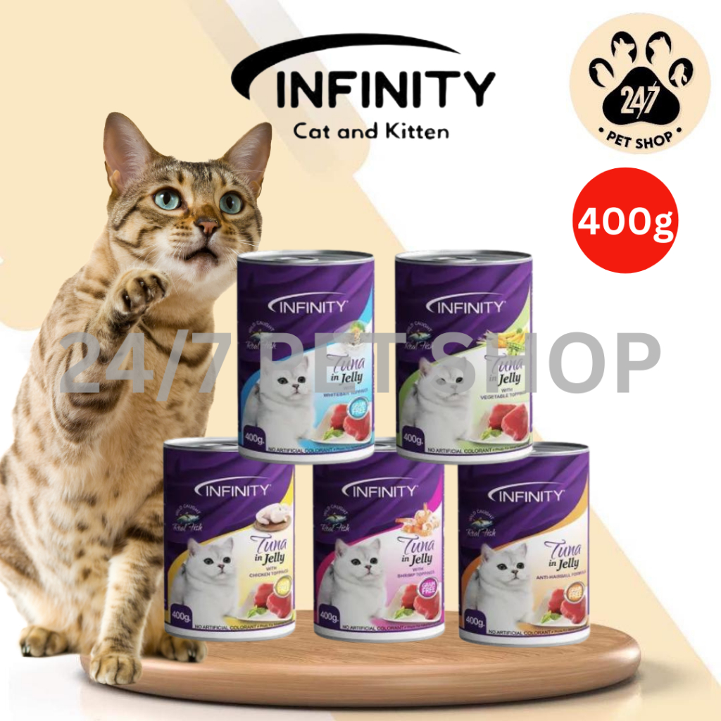 Infinity Tuna in Jelly 400g Can Cats Food Cat Wet Food Cat Essential ...
