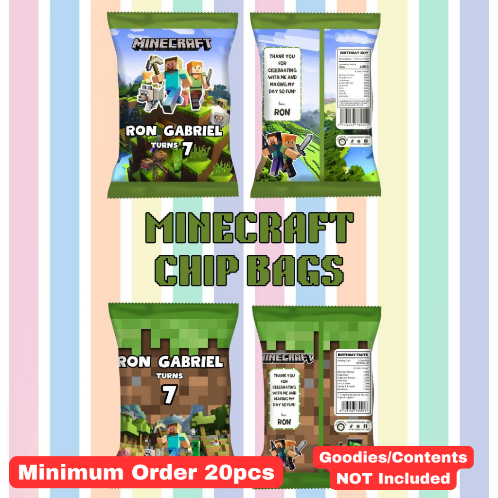 Minecraft Chip Bags for Souvenirs | Shopee Philippines