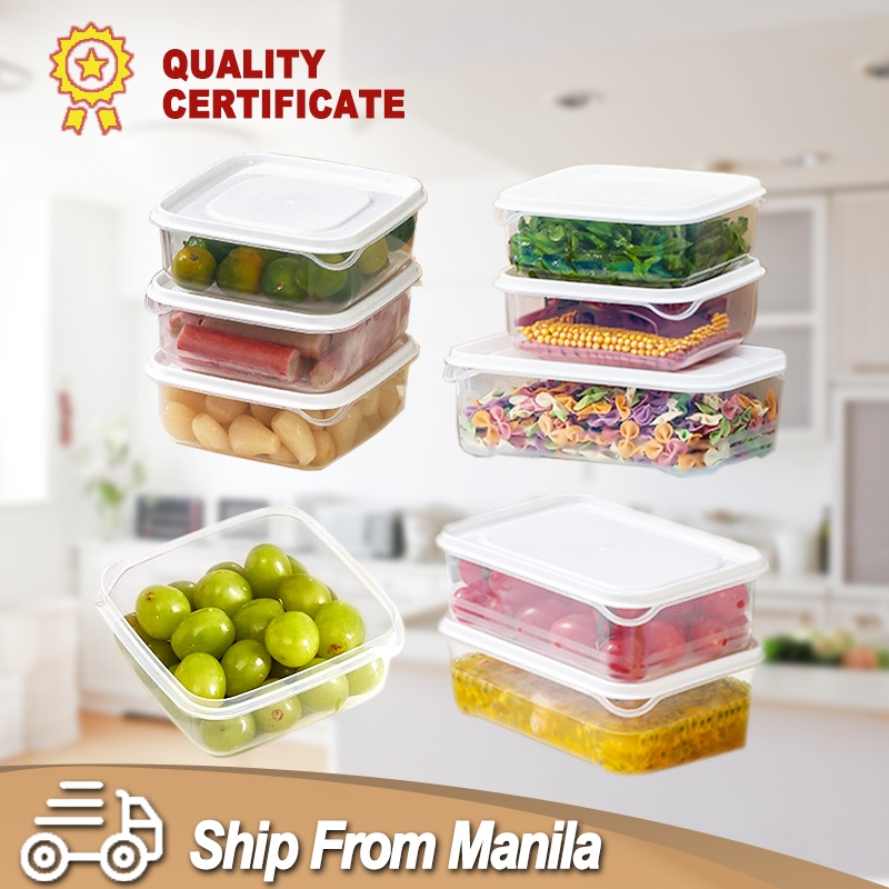 Kitchen Refrigerator Organizer Freezer Food Keeper Storage Box ...