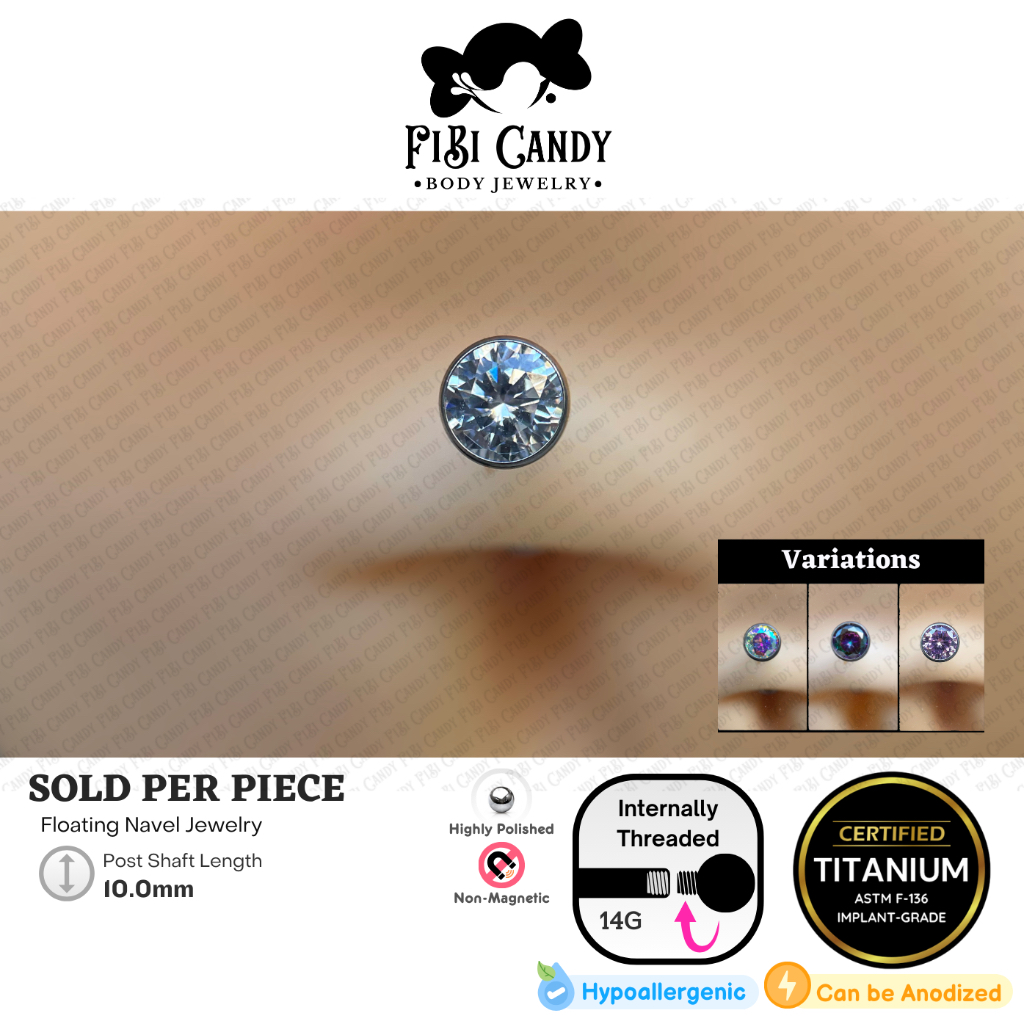 FiBiCandy NVL0011 Madoka 14G Astm F136 Titanium Piercing Belly Button ...