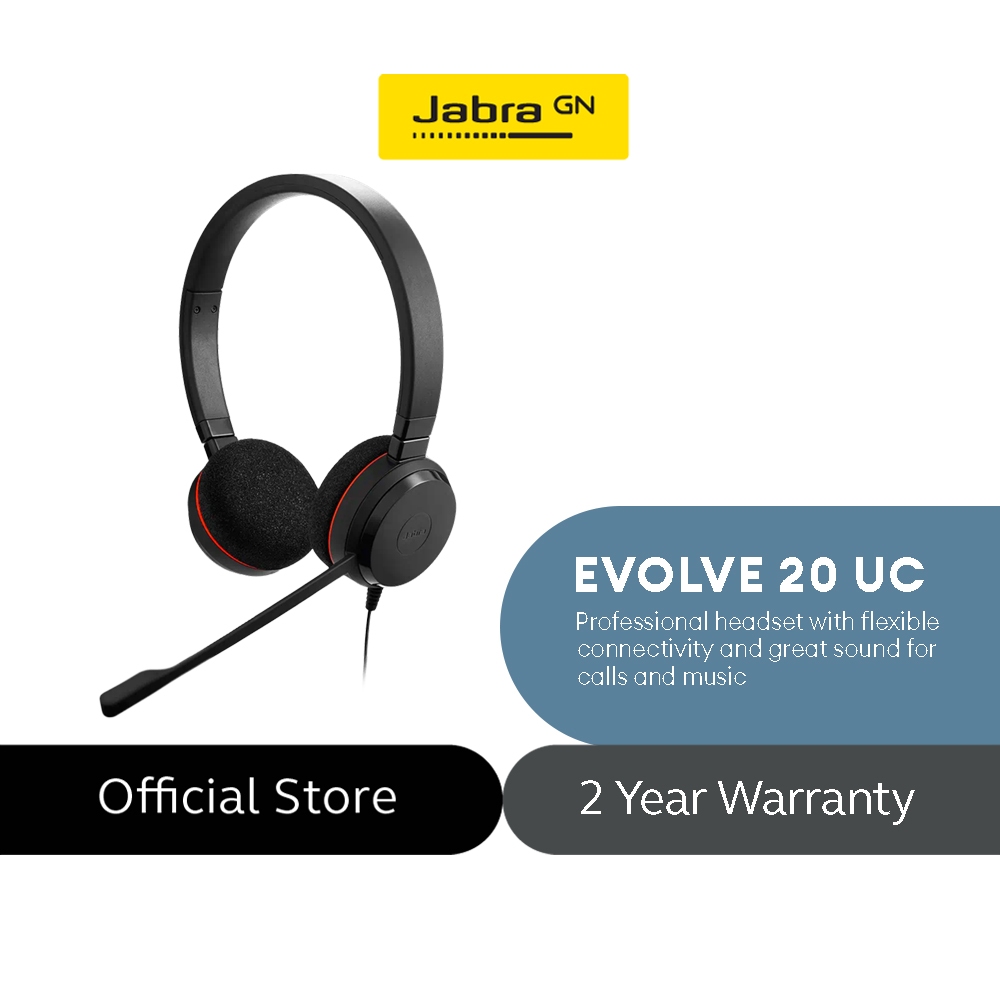 Jabra Evolve 20 UC Stereo USB-C Headset | Shopee Philippines