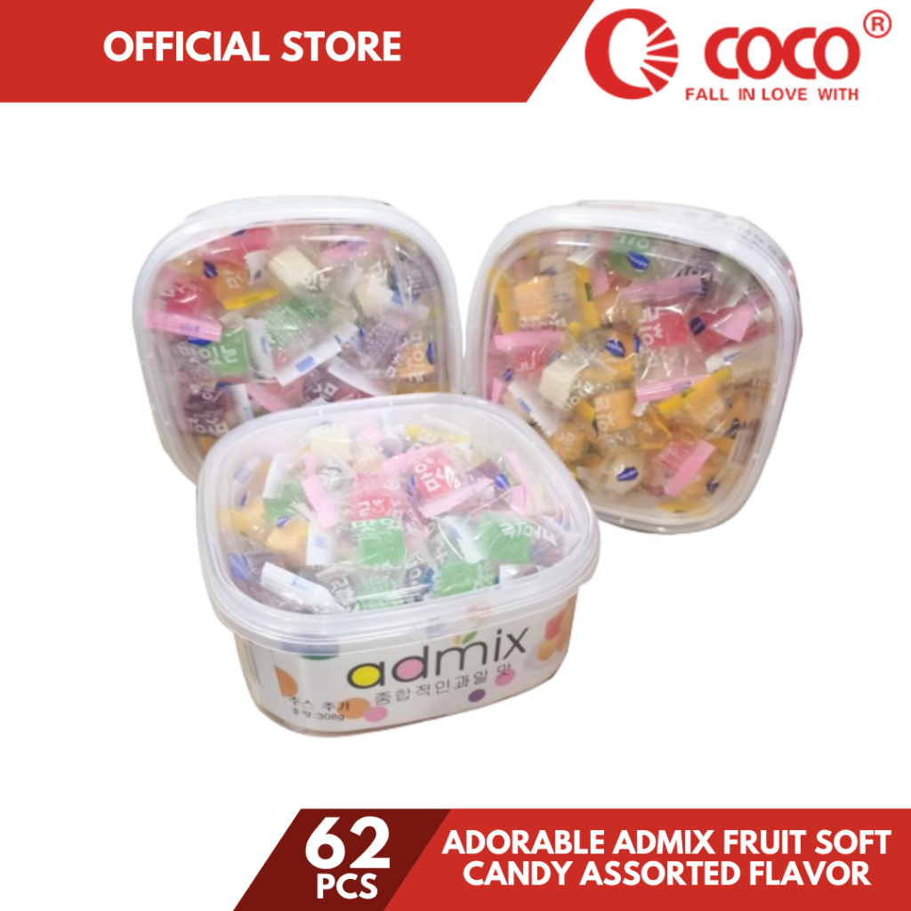 Adorable Admix Fruit Soft Candy Assorted Flavor 308g Jar | Shopee ...