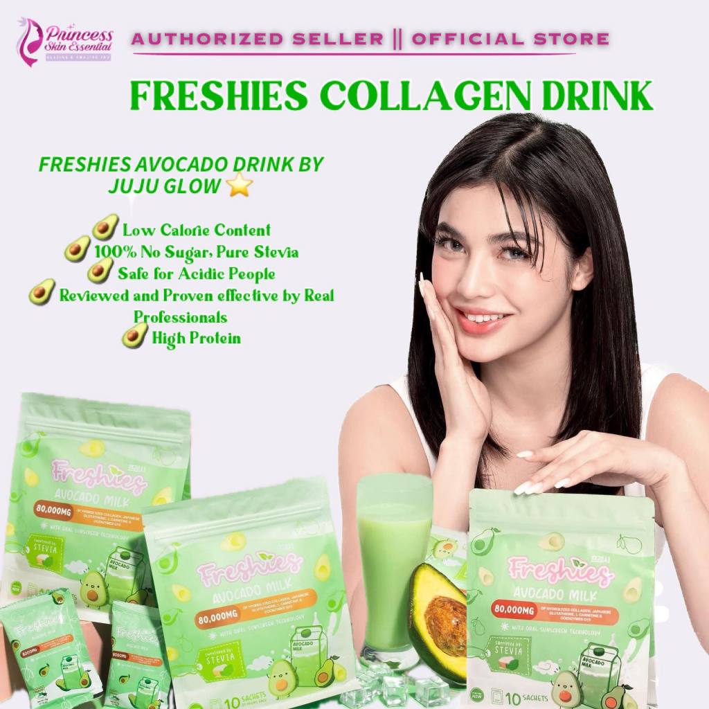 FRESHIES AVOCADO MILK COLLAGEN DRINK BY JUJU GLOW | Shopee Philippines