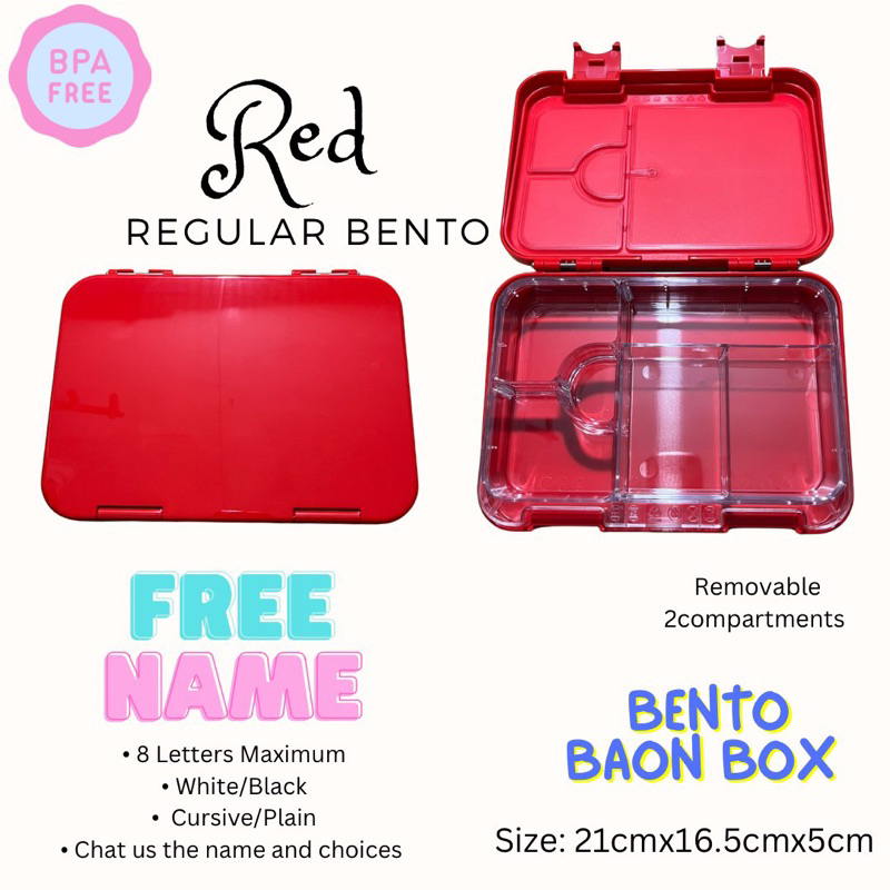Personalized Bento Baon Box Lunchbox with 4-6 Compartments | Shopee ...