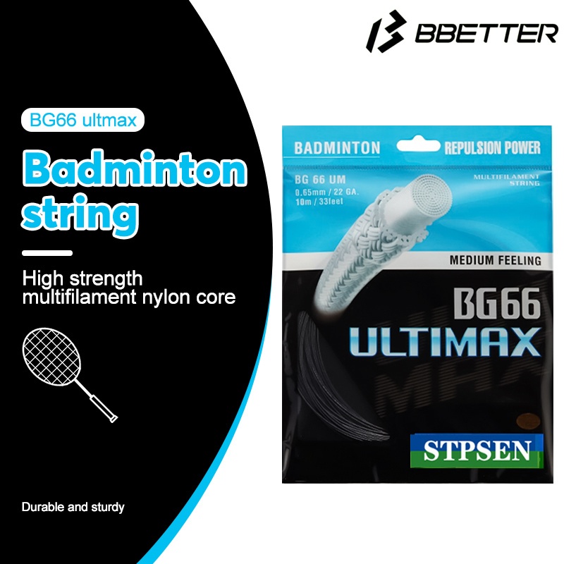 Yonex Badminton Racket Strings BG66 ULTIMAX Strings High Elasticity 26 ...