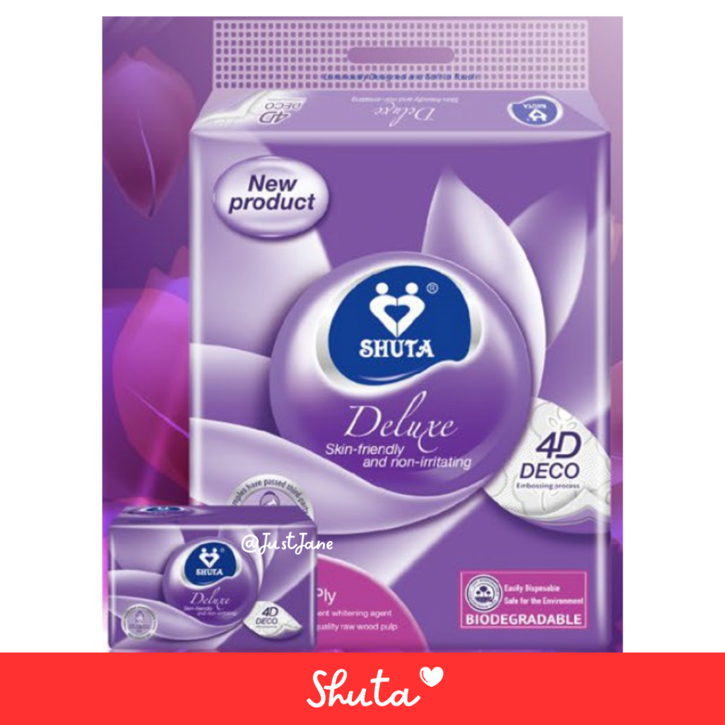 JustJane Shuta 4D Deco Deluxe Purple Tissue S-0037, 8's | Shopee ...
