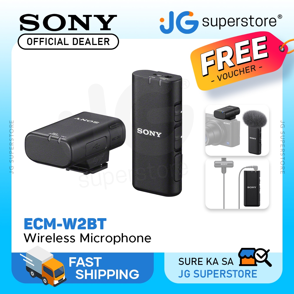 Sony ECM-W2BT Wireless Bluetooth Microphone System for Sony Cameras ...