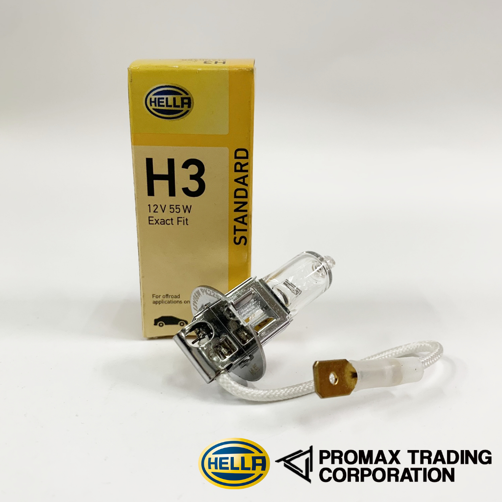 HELLA H3 Standard Halogen Bulb 12V & 24V (55W 70W 100W) Fog Lamp Light ...