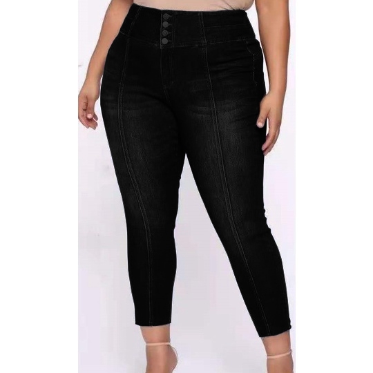 BLACK #991 HIGHWAIST STRECHABLE W/4 BUTTONS & THREAD DSGN. AUGUST DENIM MAONG PANTS(WHOLESALE ...