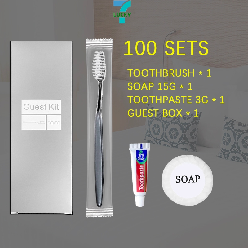 100 sets Hotel Set Hotel supplies Toothbrush, toothpaste, soap with ...