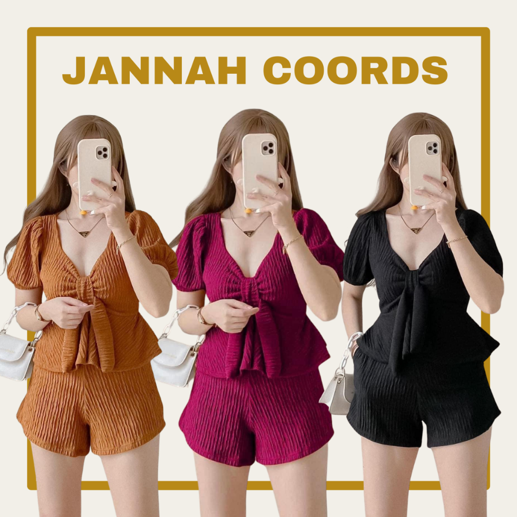 Jannah Barbara Top and Shorts Terno for Woman Panglakad Coordinates ...