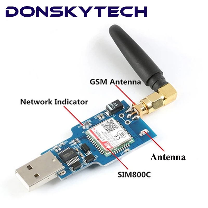 USB to GSM Module Quad-band GPRS Sim800 Sim800c Module for Wireless ...