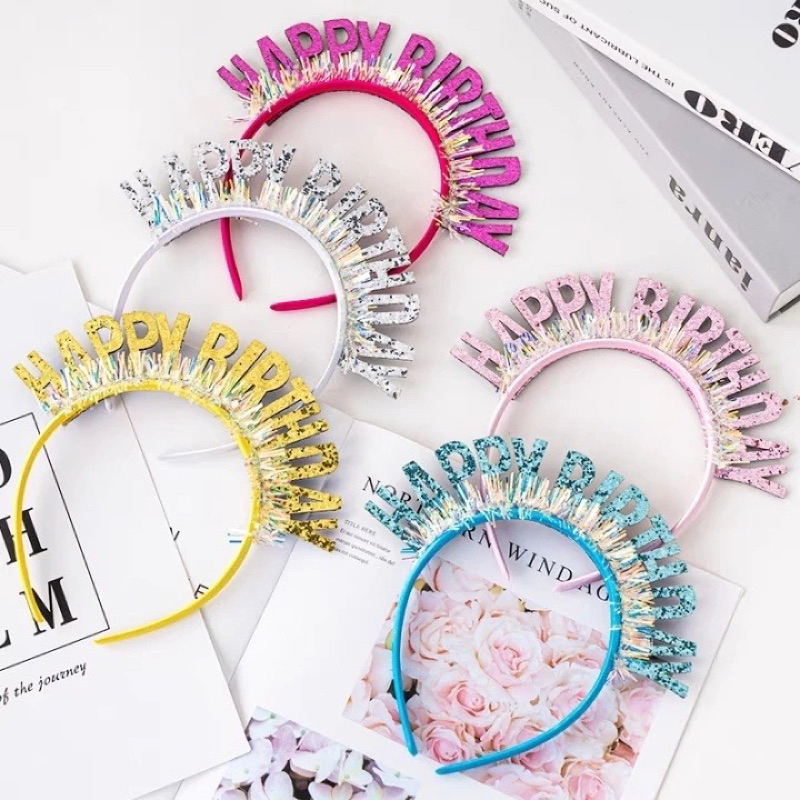 Mstar Happy Birthday Headband Girl's Birthday Decoration Hat Crown ...
