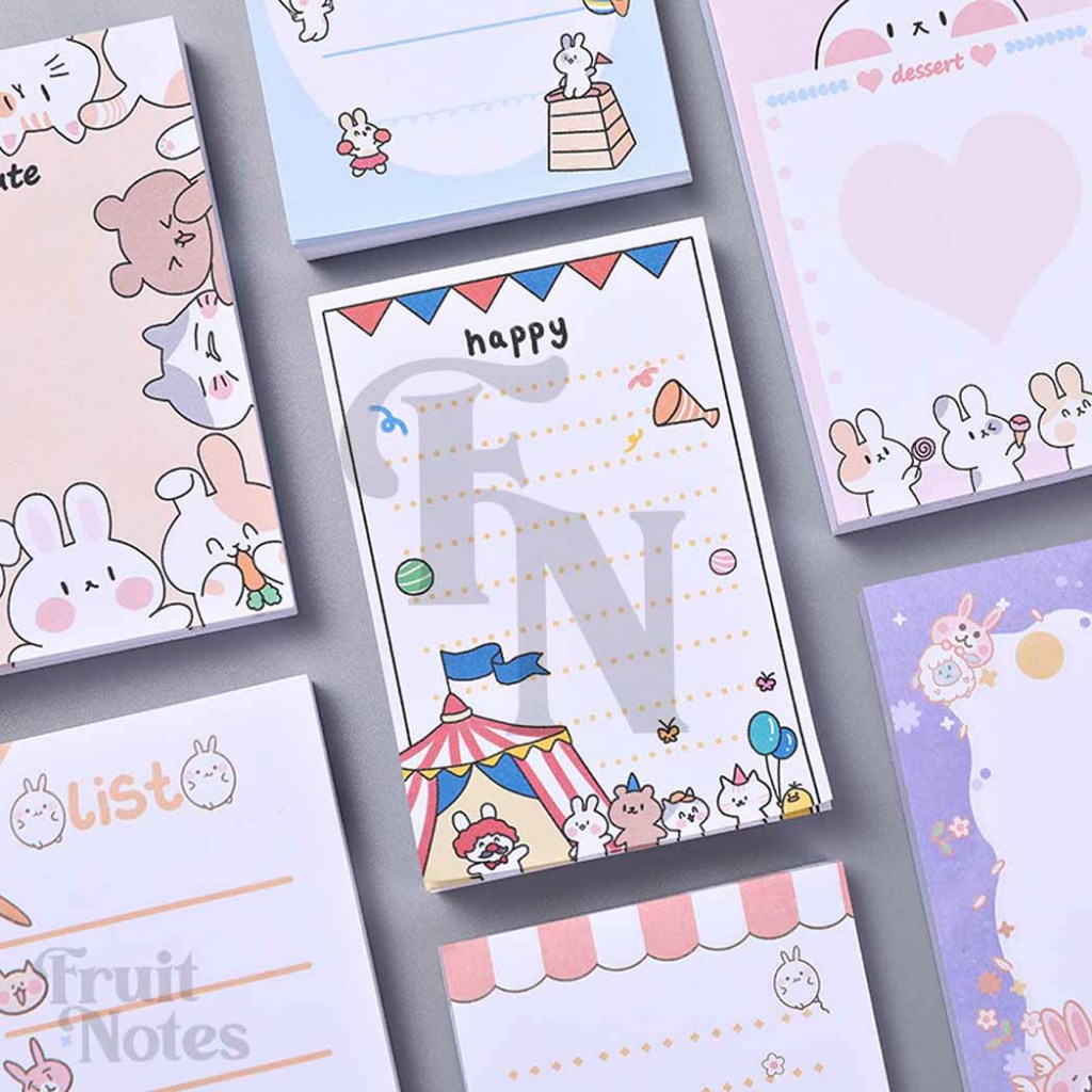 [CLEARANCE] SN217 100 sheets Kawaii Inspired Rabbit Sticky Notes ...