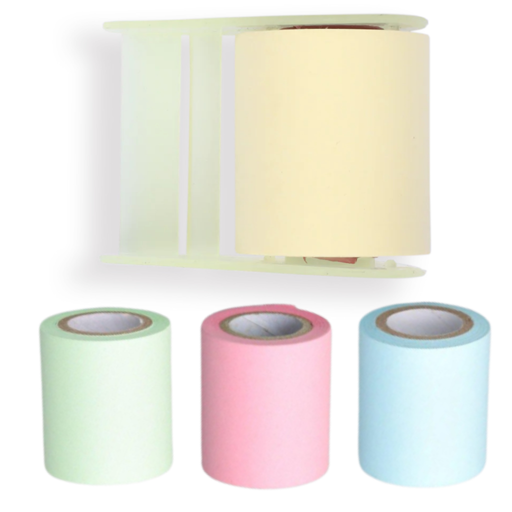 Sticky Notes Memo Tape Roll with Dispenser Blue/Pink/Green/Yellow Set ...