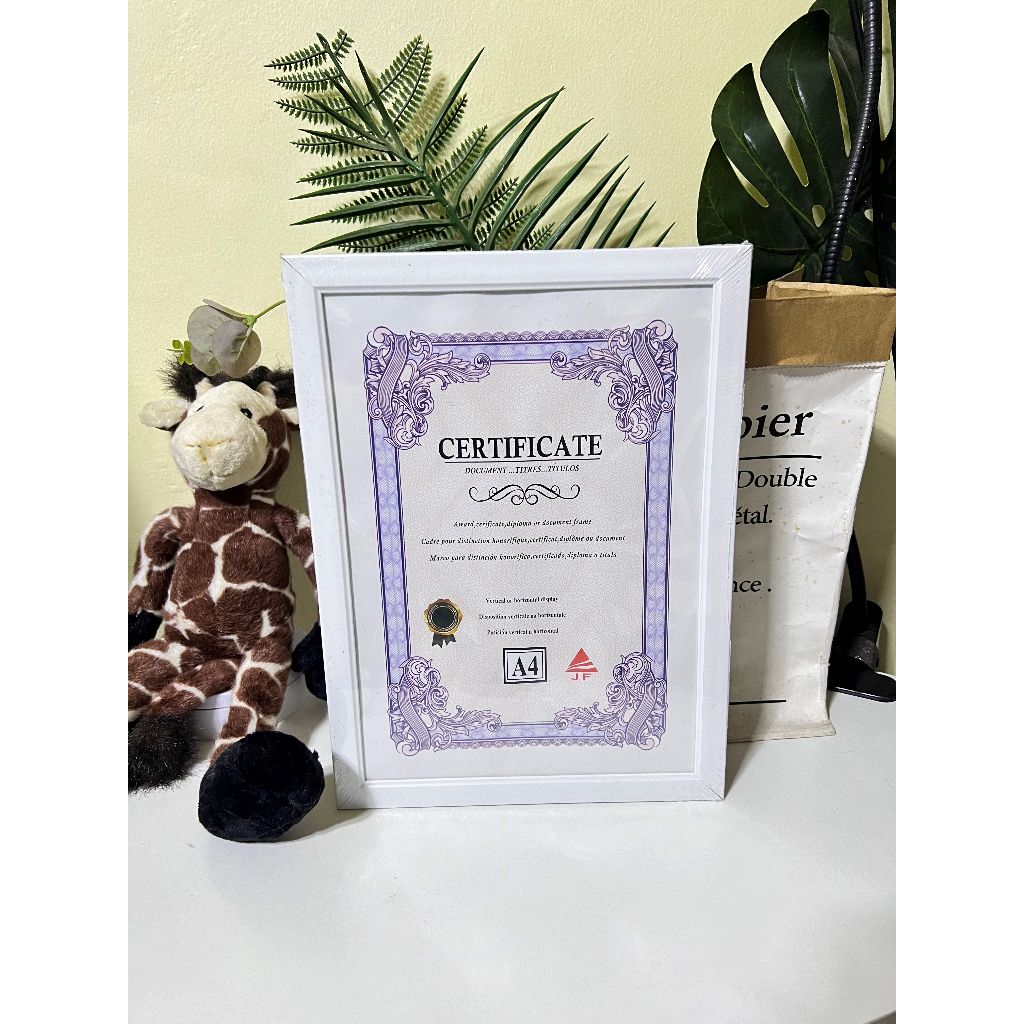 8x10 & 8.5x11 & A4 & 8.5x13 pvc CERTIFICATE FRAME SIZE 8.5x11 inches Photo frame | Shopee ...