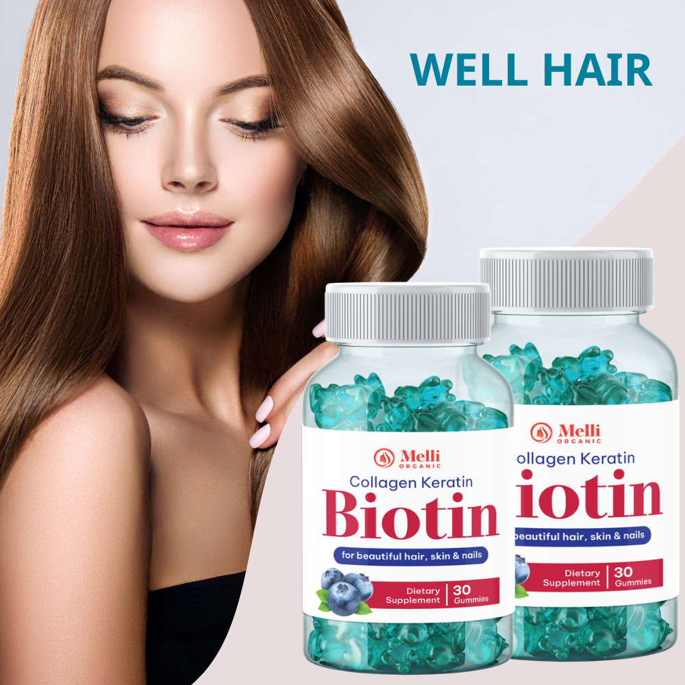 Melli Collagen Keratin Biotin Gummies Vibrant Skin Heathy Hair Strong ...