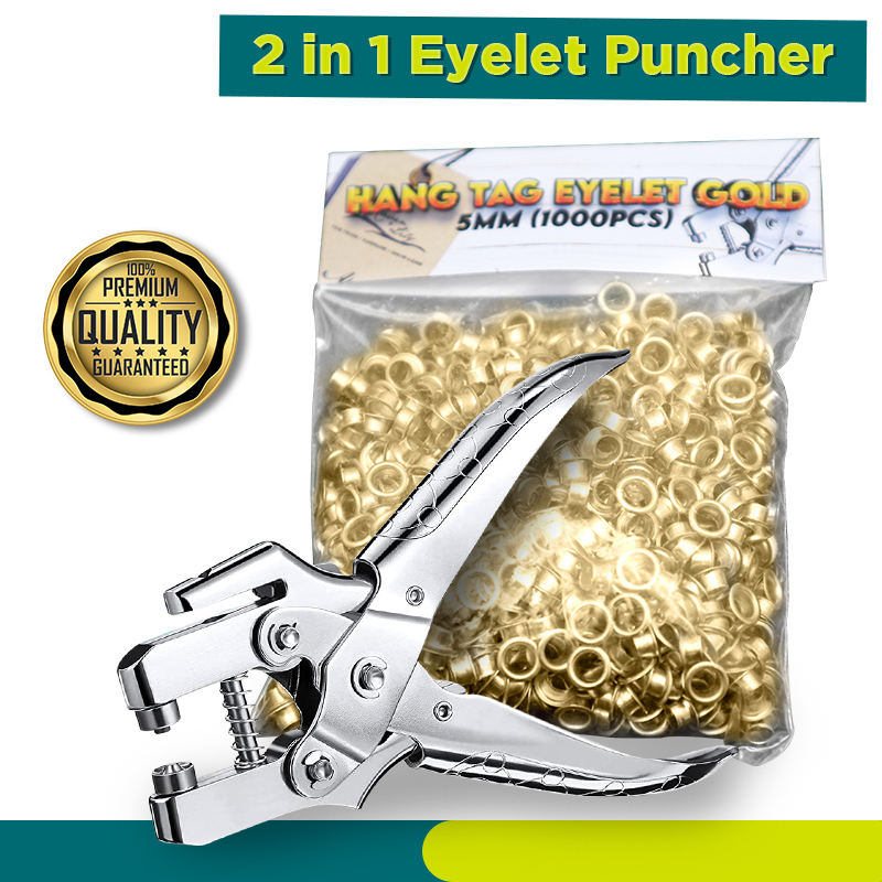 2 in 1 Eyelet Puncher 5mm for Hang Tag with Eyelet Grommet | Shopee ...
