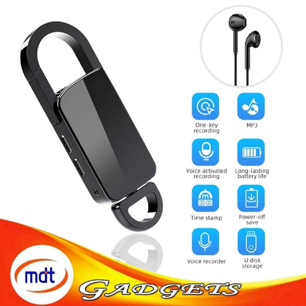 Mini Voice Control Recorder Keychain Recorder HD Noise Reduction Voice ...