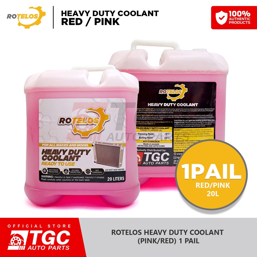 Rotelos Ready To Use Heavy Duty Coolant Red 1 Pail | Shopee Philippines