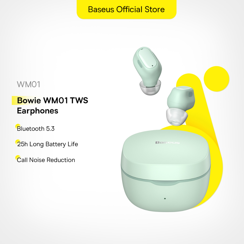 Baseus WM01 TWS Bluetooth 5.3 Earphones Stereo Wireless Headphones ...