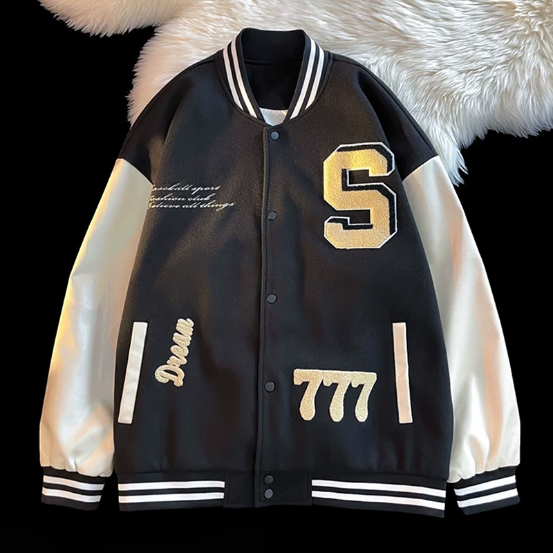 Unisex varsity jacket men long sleeve aesthetic baseball jacket ...