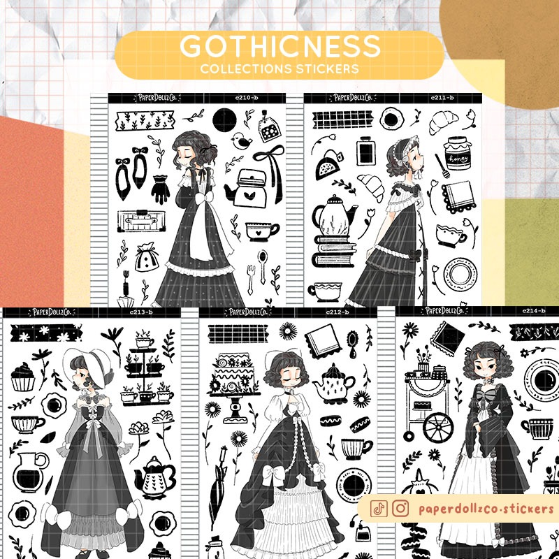 Gothicness Planner Sticker Collections| C210B C211B C212B C213B C214B ...