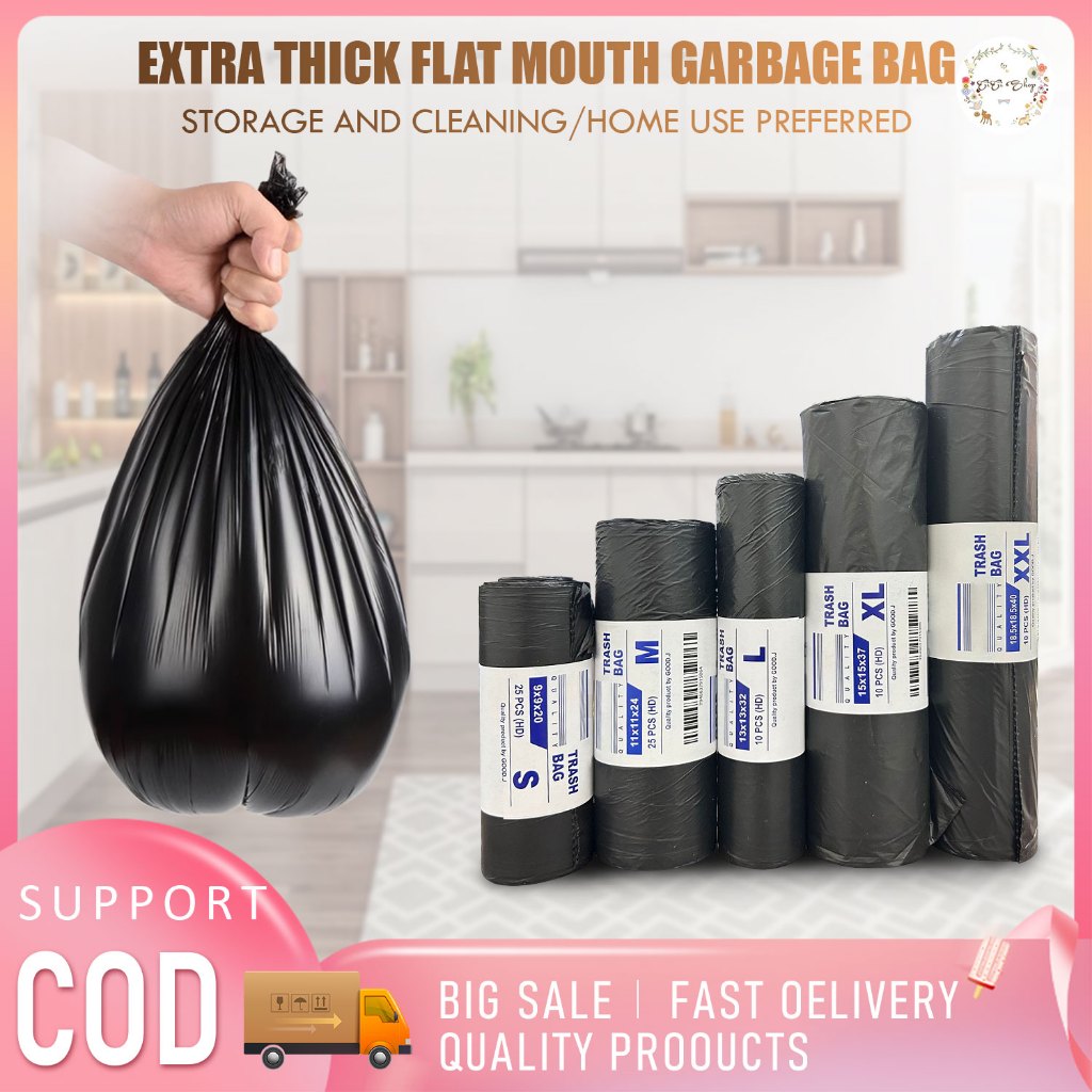 CiCi Makapal Trash bag Garbage bag Black (Small/Medium/Large/XL/XXL ...