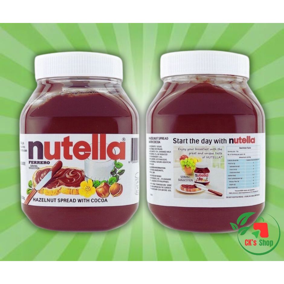 Authentic Nutella Hazelnut Spread with Cocoa Ferrero 900g | Shopee ...