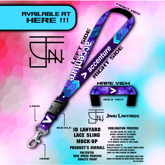 Accenture | ID Lace Lanyards with Customized Sling Designs | Shopee ...