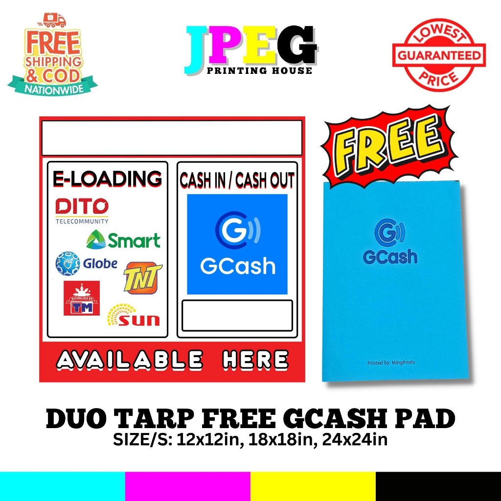 DUO tarp FREE Pad Eloading with GCASH Tarp with box for Number #DUO ...