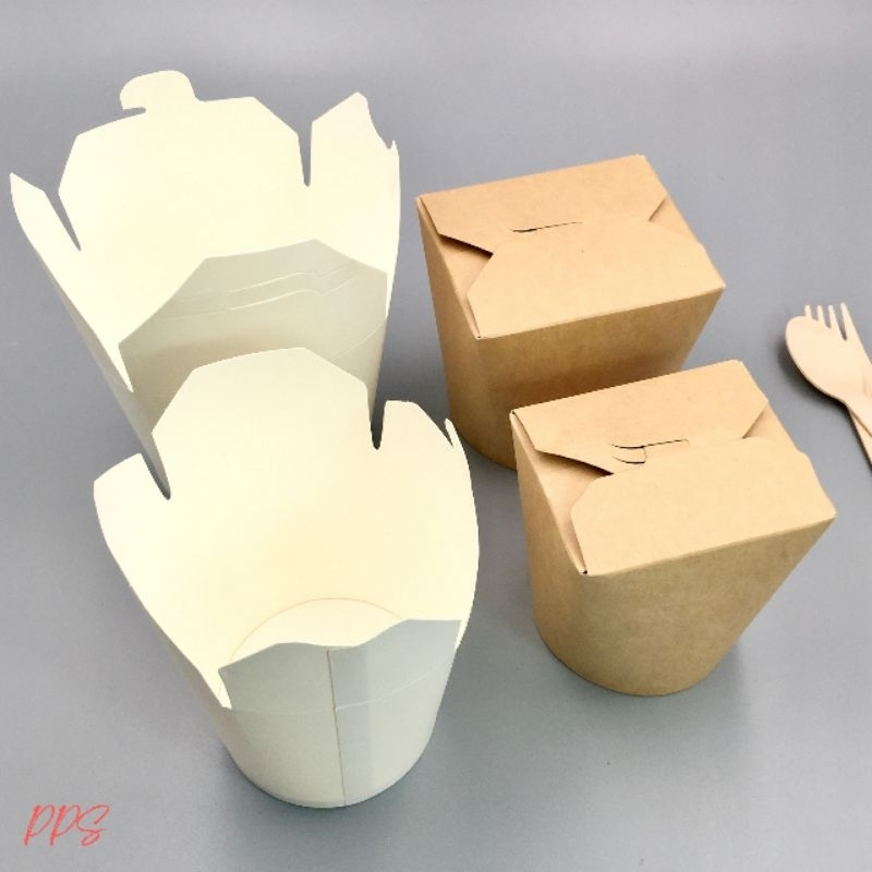 20pcs/50pcs - Take Out Box Round Bottom Take Away Rice in a Box Chao ...